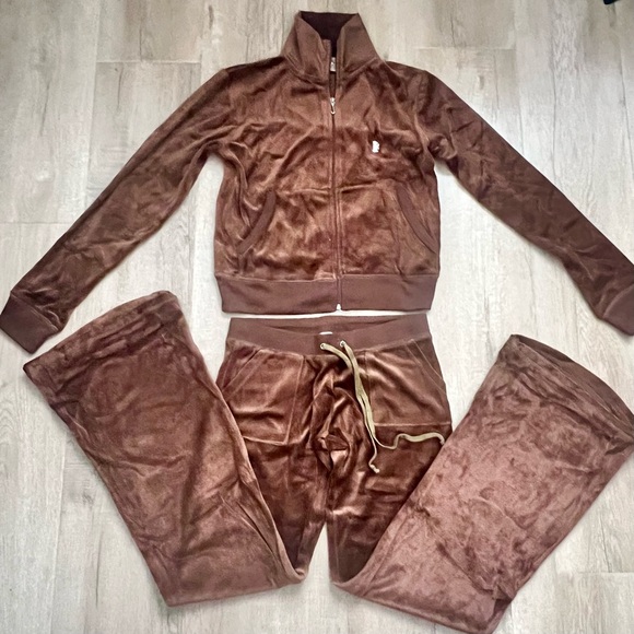 Juicy Couture | Pants & Jumpsuits | Vintage Y2k Juicy Couture Velour Tracksuit Jacket Pant See ...